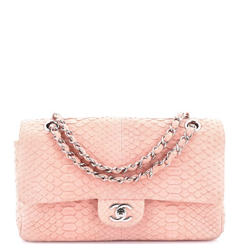 Chanel Classic Double Flap Bag Python Medium | eBay