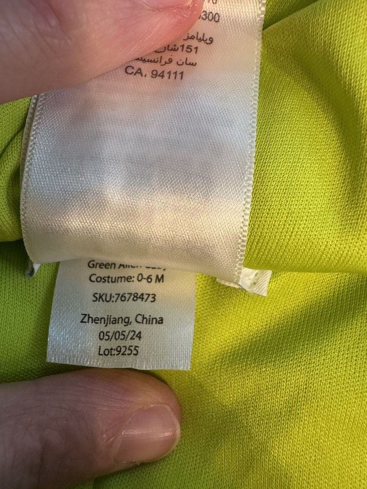 Pottery Barn Kids Green Alien Baby Halloween Costume 0-6 Months NWT | eBay