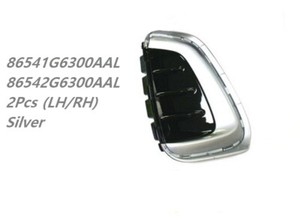 OEM Air Duct Front Bumper Lh/Rh 2P 86541G6300AAL Silver for KIA Picanto ...