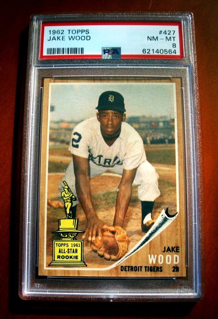 1962 Topps #427 Jake Wood DETROIT TIGERS ~ PSA 8 | eBay