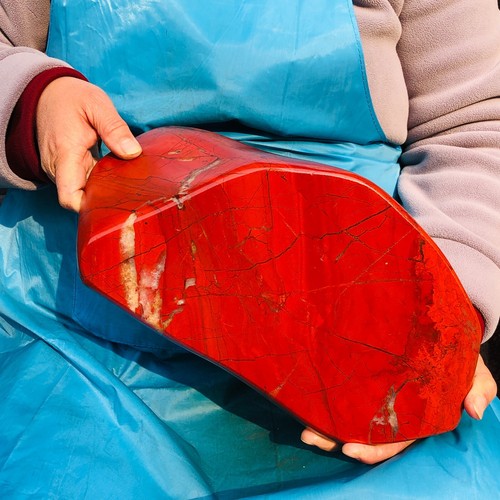 16.2LB TOP Natural Red jasper Quartz Crystal mineral specimen Healing ...