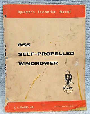 Vintage J I Case 855 Self Propelled Windrower Operator Swather Manual ...