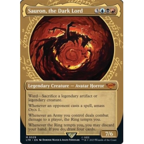 Sauron, The Dark Lord (showcase)(329) M/NM Magic MTG The Lord Of The ...