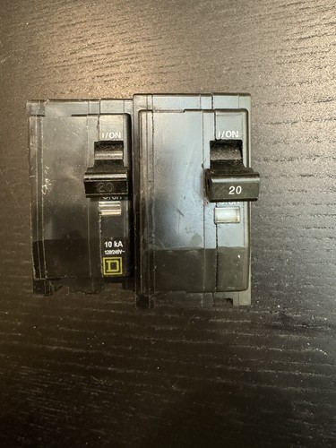 (2) Square D QOB220 20 A Miniature Circuit Breakers 785901416869| eBay