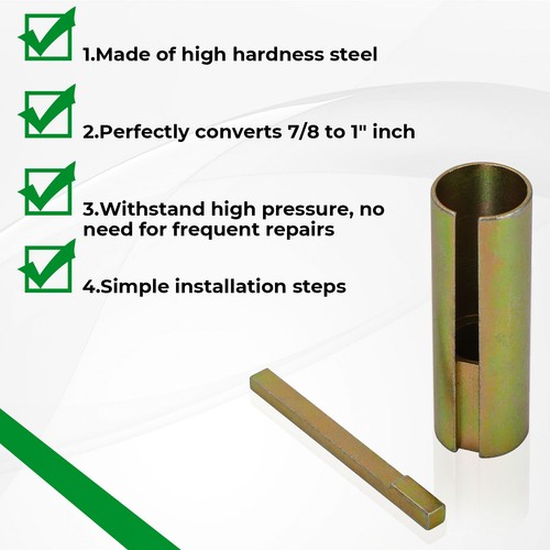 7/8 Crank Shaft Adapter Kit Taper to 1" Generator Pressure Washer ...