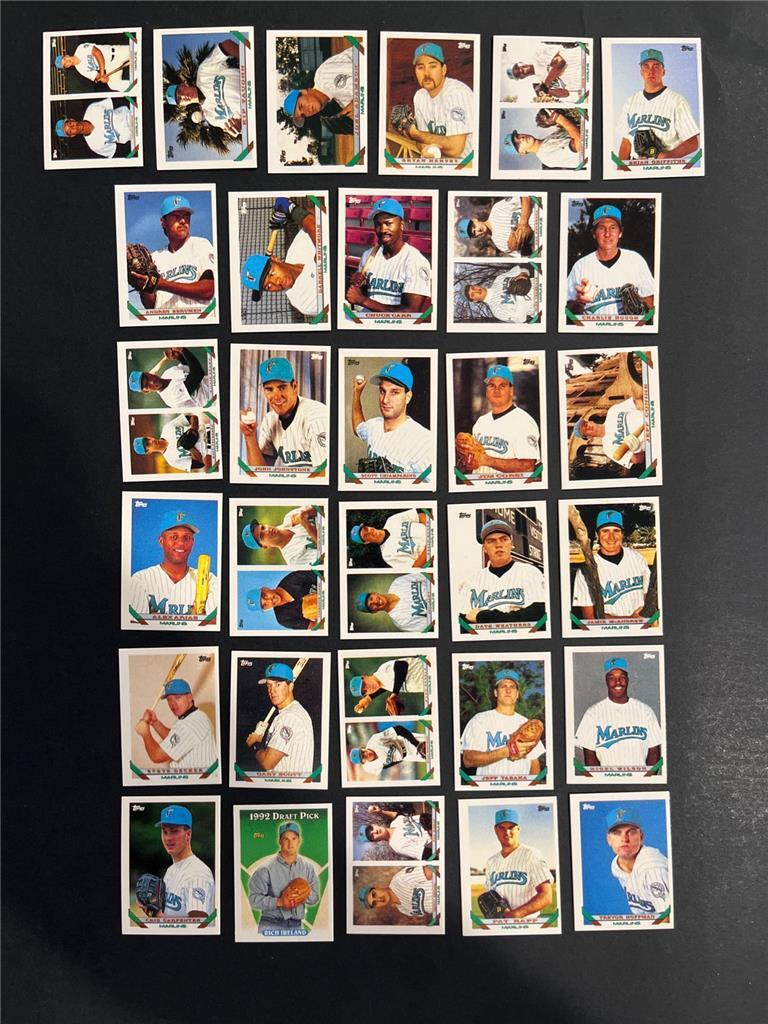 1993 Topps Micro Florida Marlins Team Set 31 Cards | eBay
