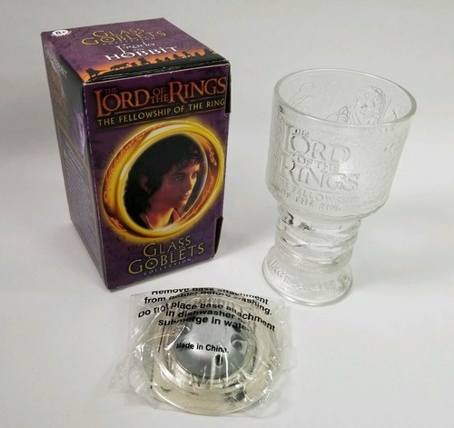 Frodo Light Up Glass Goblet 2001 Lord of The Rings The Fellowship of ...