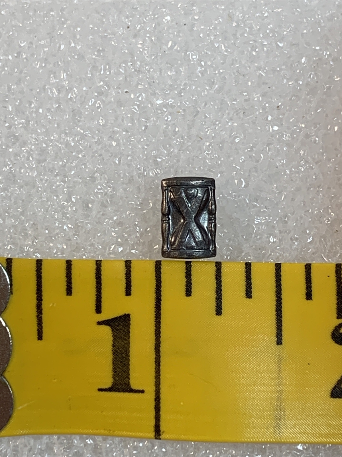 2 Prong Military Medal Silver Hourglass Device Attachment for Ribbons-5 ...