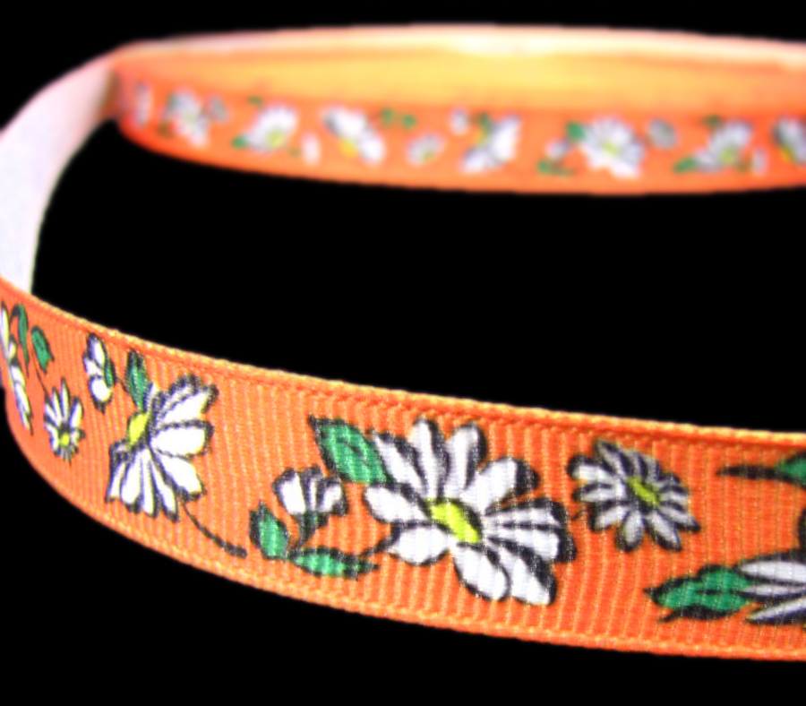 5 Yards Daisy Flowers Daisies Cute Grosgrain Ribbon 5/8"W [ YOU CHOOSE ...
