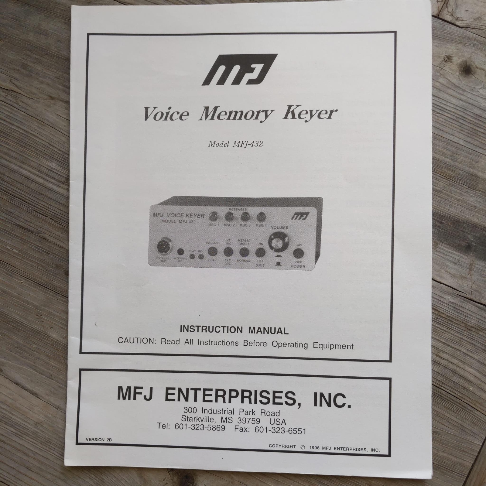 MFJ-432 Voice Memory Keyer Manual/Schematic | eBay