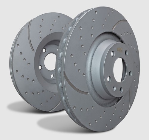 EBC GD7025 GD Sport Dimple Drilled & Slotted Brake Rotors - Front Set ...