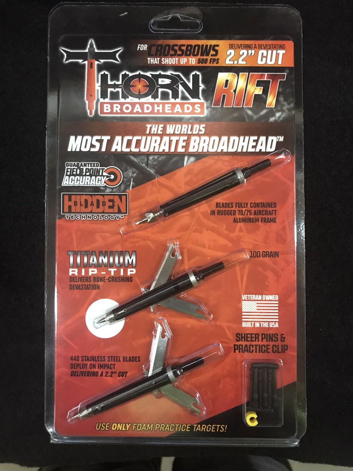 Thorn Rift 2.2 100 grain crossbow Broadhead 860000634144| eBay