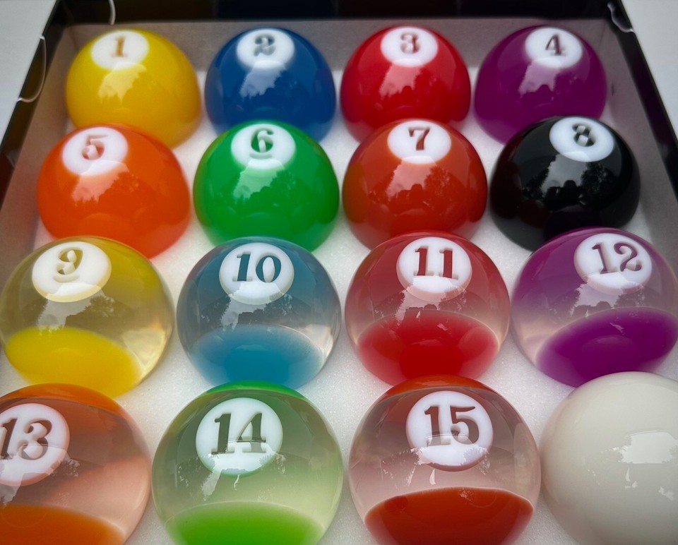 Transparent Billiard Ball Set - 16 Balls - TOURNAMENT QUALITY | eBay