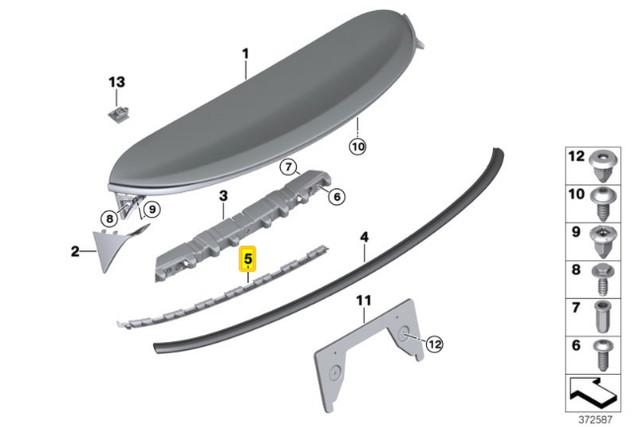 Original BMW 51137375109 - SUPER Halteleiste Zierleiste Heckklappe ...