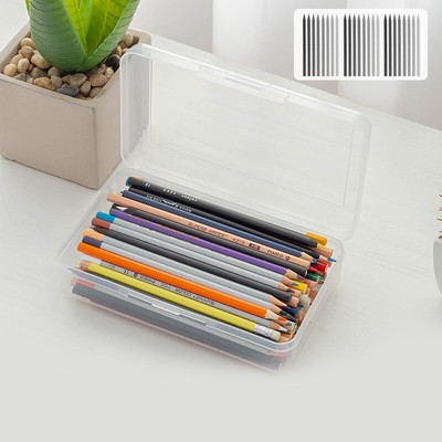 Transparent Pencil Box Hard Plastic Pencil Case Crayon Pen Box Sketch ...