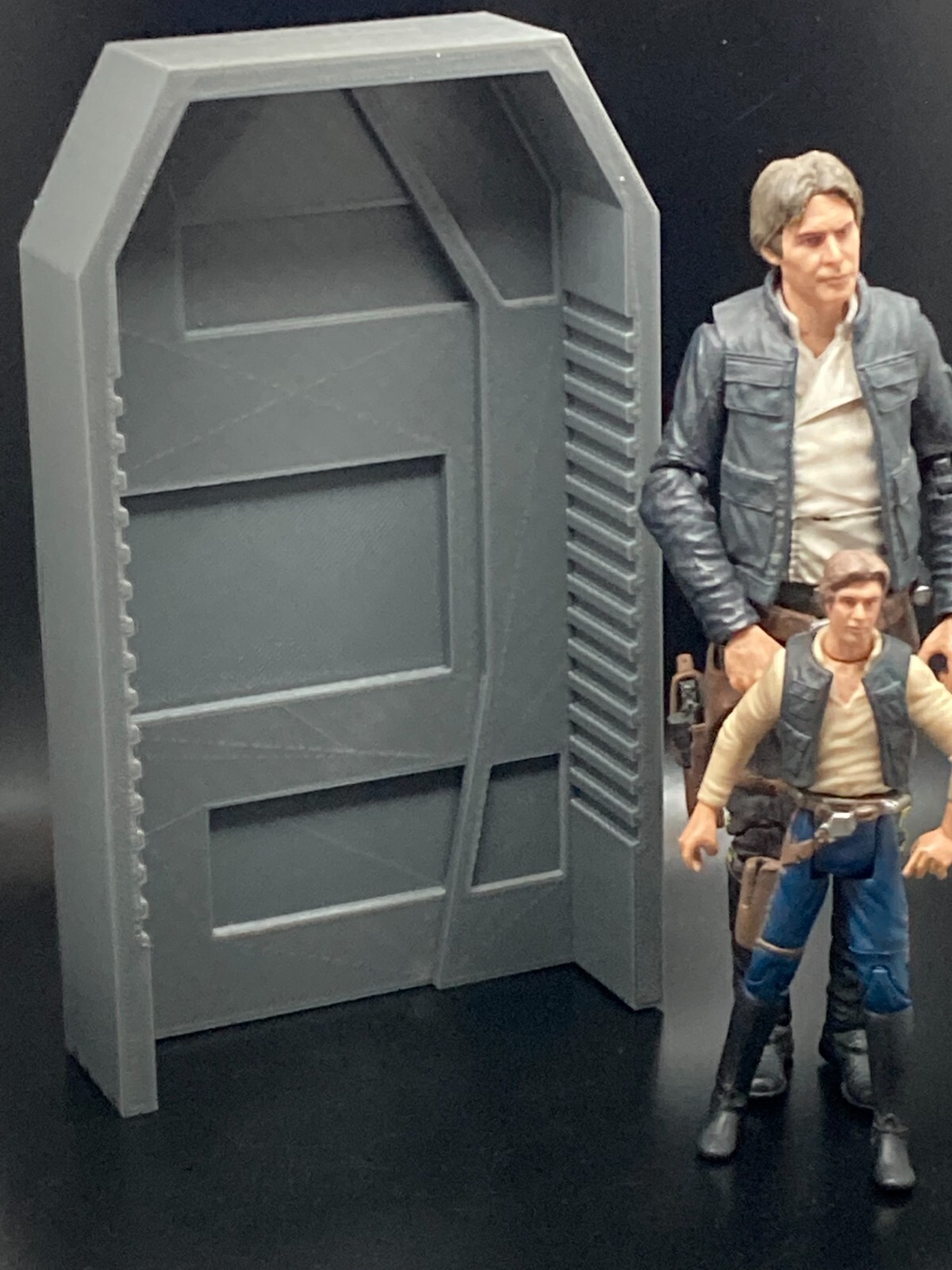 CUSTOM MANDALORIAN DOOR for STAR WARS 1:12 6" figure DIORAMA DISPLAY ...