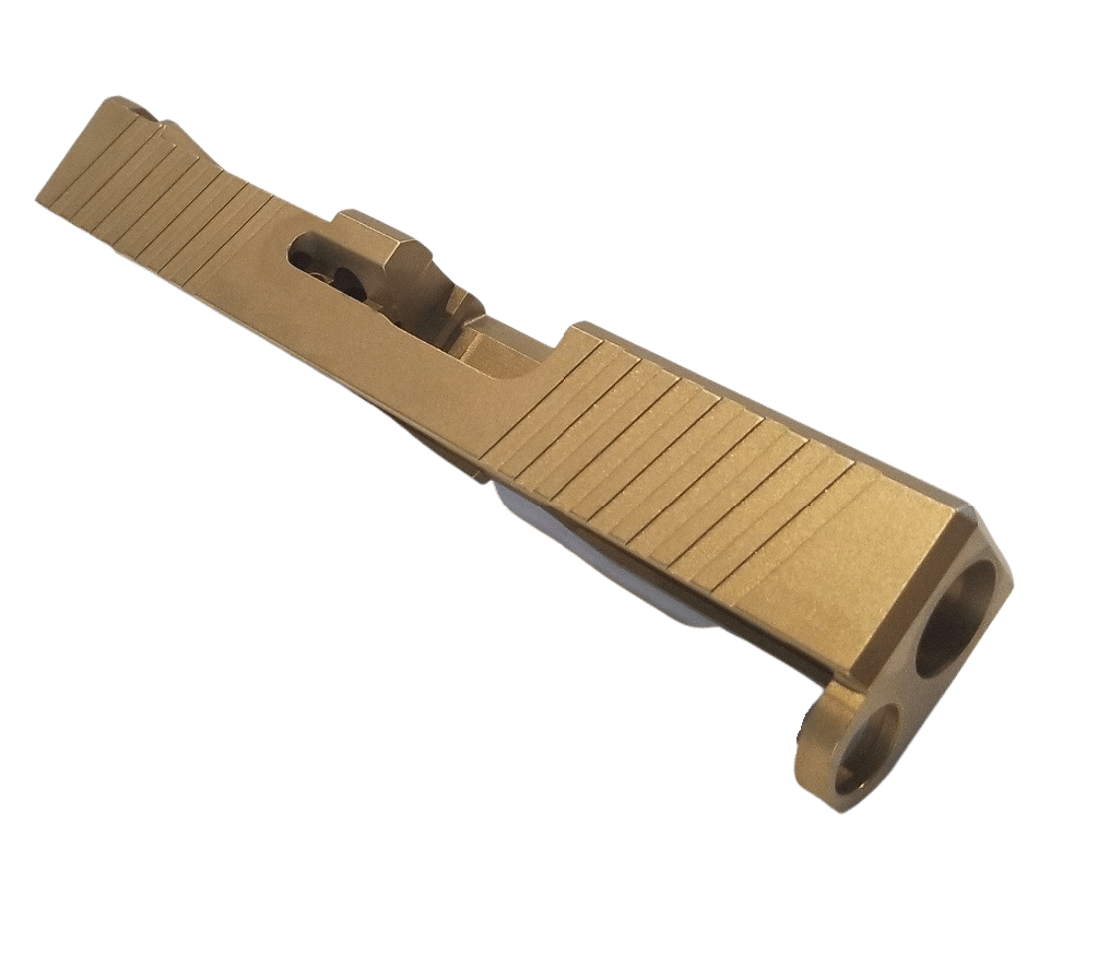 For Glock 43 43X Custom Coated Slide with RMSc Cut Out Cerakote TiN ...