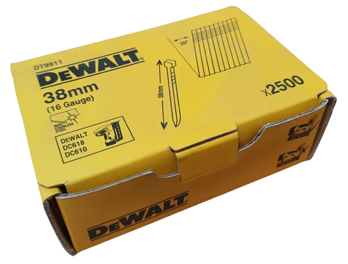 DeWALT DT9911 Headless Nails 1.6 x 38 mm 20° 16 GA DNBA1638SZ 2500 ...