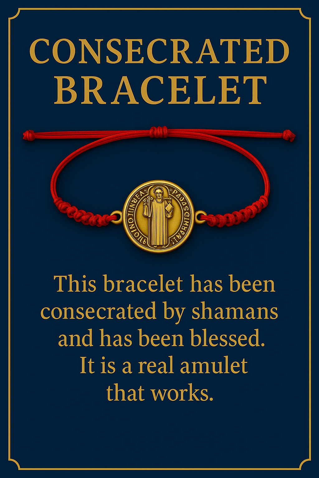 Brazalete Saint Benedict Amulet consecrated, prepared, veiled for ...
