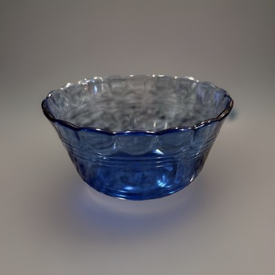 Pyrex 463 Cobalt Blue Scalloped Custard Cup Ramekin Dessert Dish 6oz ...