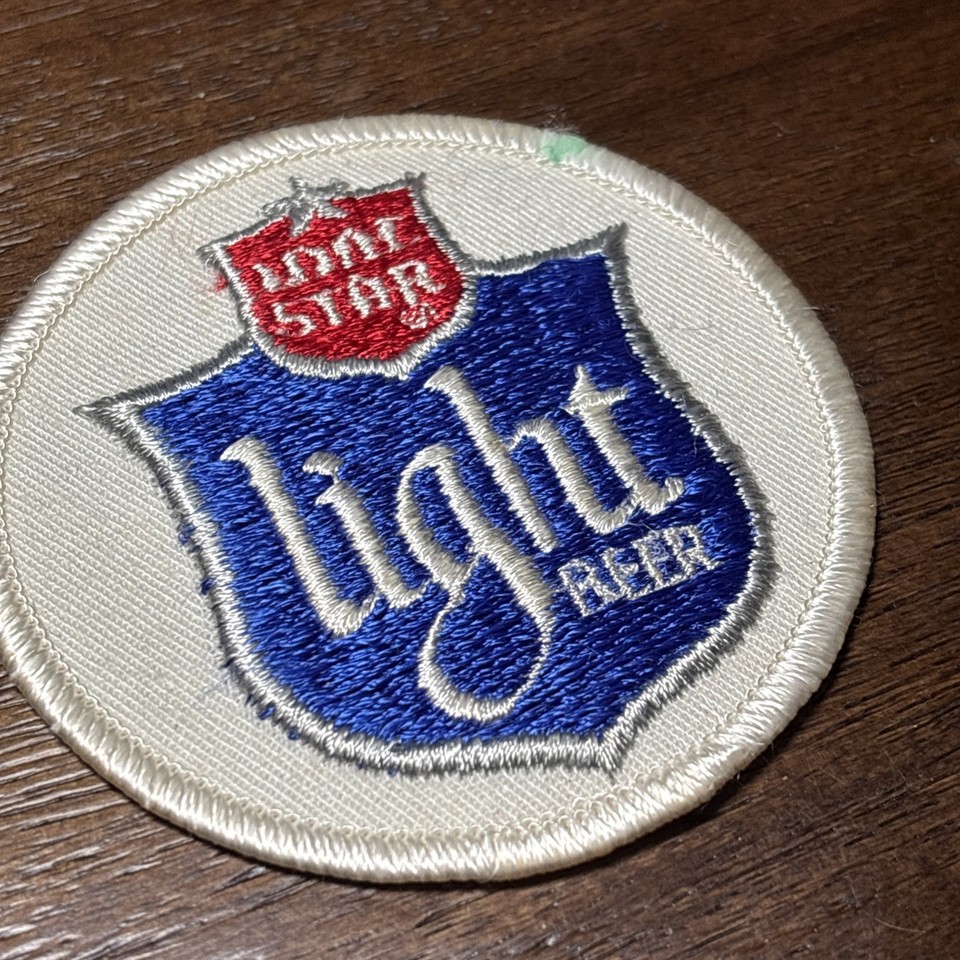 Vintage Lone Star Light Beer Patch Embroidered Texas Brewery Shield ...
