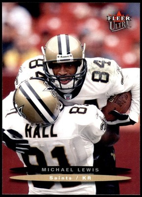 Michael Lewis Saints 2003 Fleer Ultra NFL Football Card #53 New Orleans ...