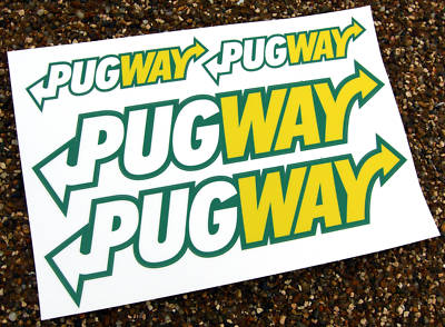 'PUGWAY' 4 stickers Peugeot GTi 106 306 206 207 Rallye | eBay