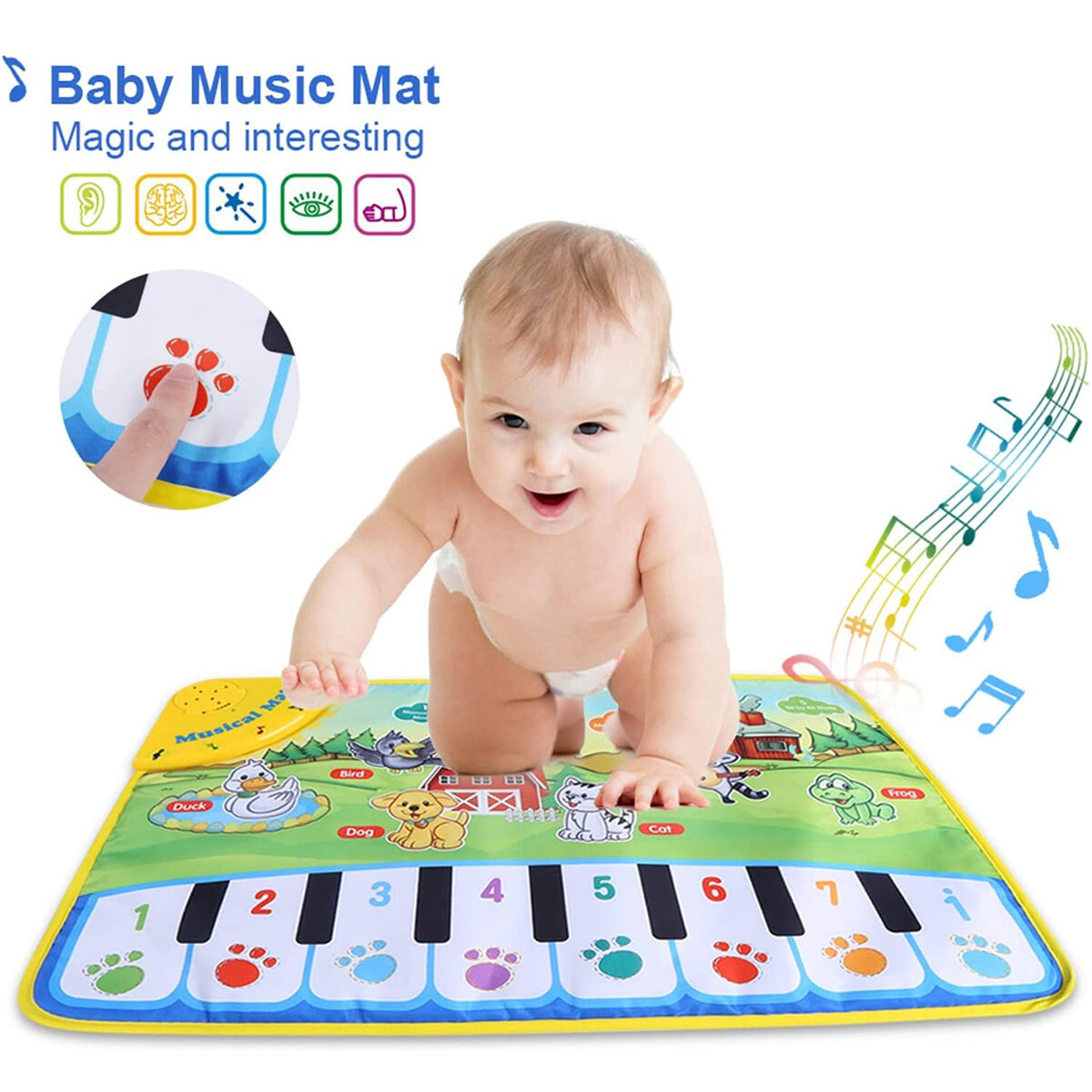 Piano Mat Kids Musical Mats Music Floor Carpet Piano Keyboard Dance Mat ...