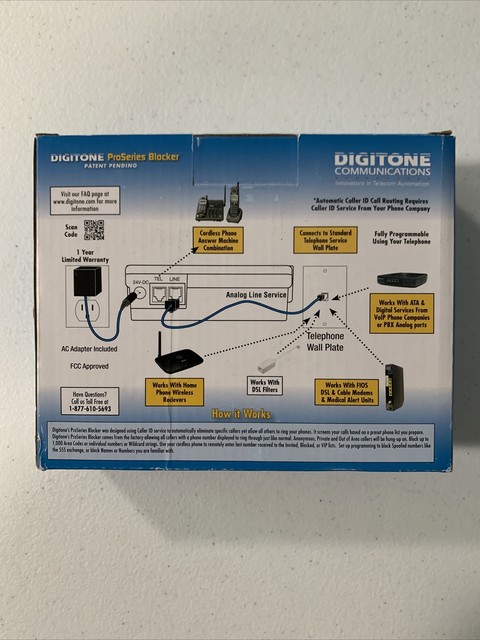 Digitone Caller ID Displays ProSeries Call Blocker - Back Lighted ...