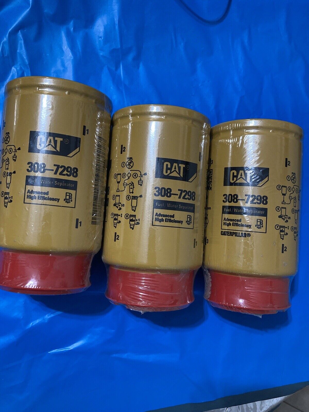 3 New Caterpillar Oem Fuel Water Separator 308-7298. Cat Nos Fuel ...