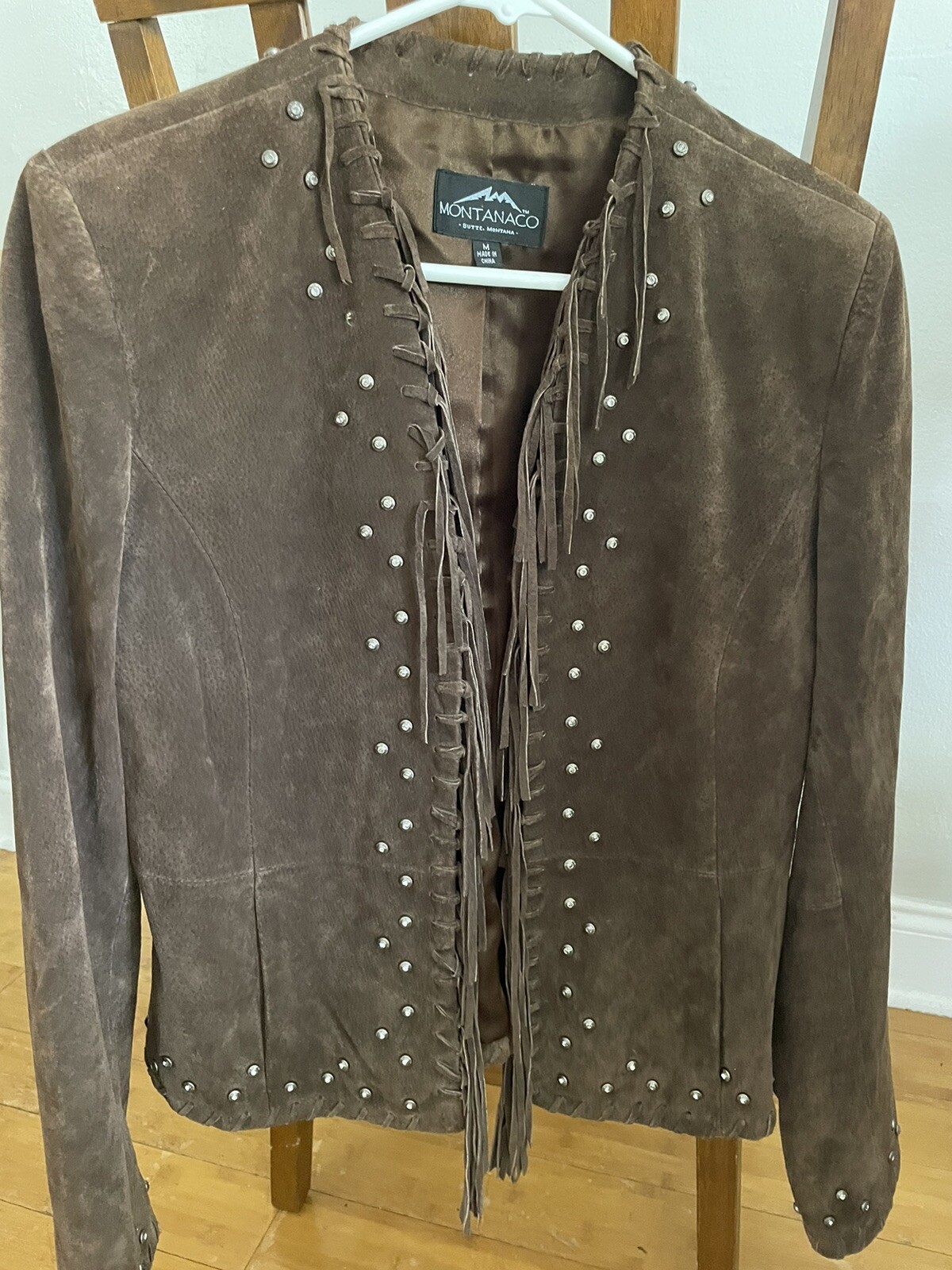 100% Genuine Suede Fringe Jacket - Size Med In Womens… - Gem