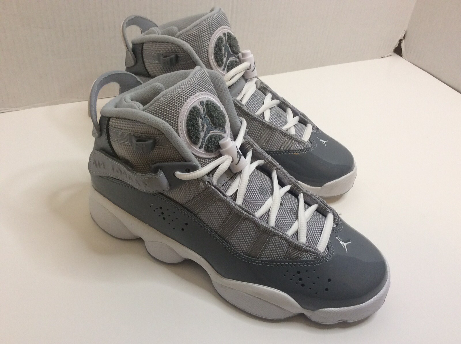 Nike Air Jordan 6 Rings Cool Grey White Shoes 323419-015 Size 4.5Y ...