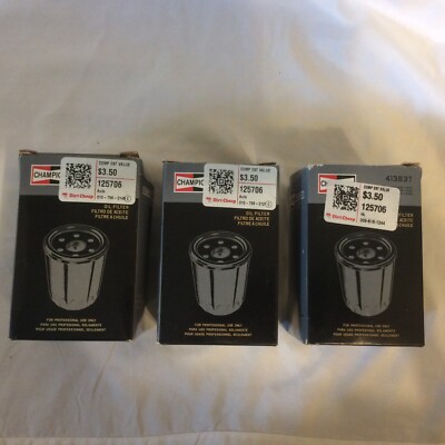 Lot of 3 Oil Filters 41393T Champion Made in USA 51393 PH561 PPL20252 ...
