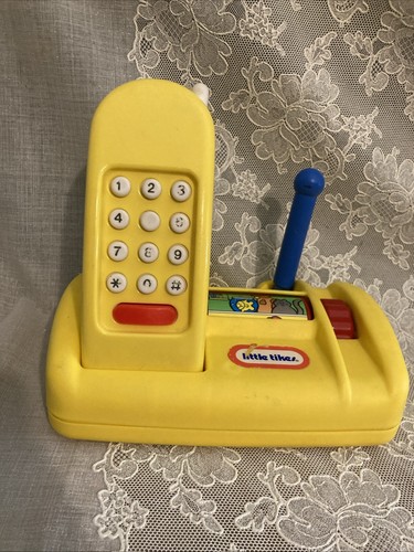 Little Tikes Vintage Cordless Yellow Home Phone With Base And Caller ID ...