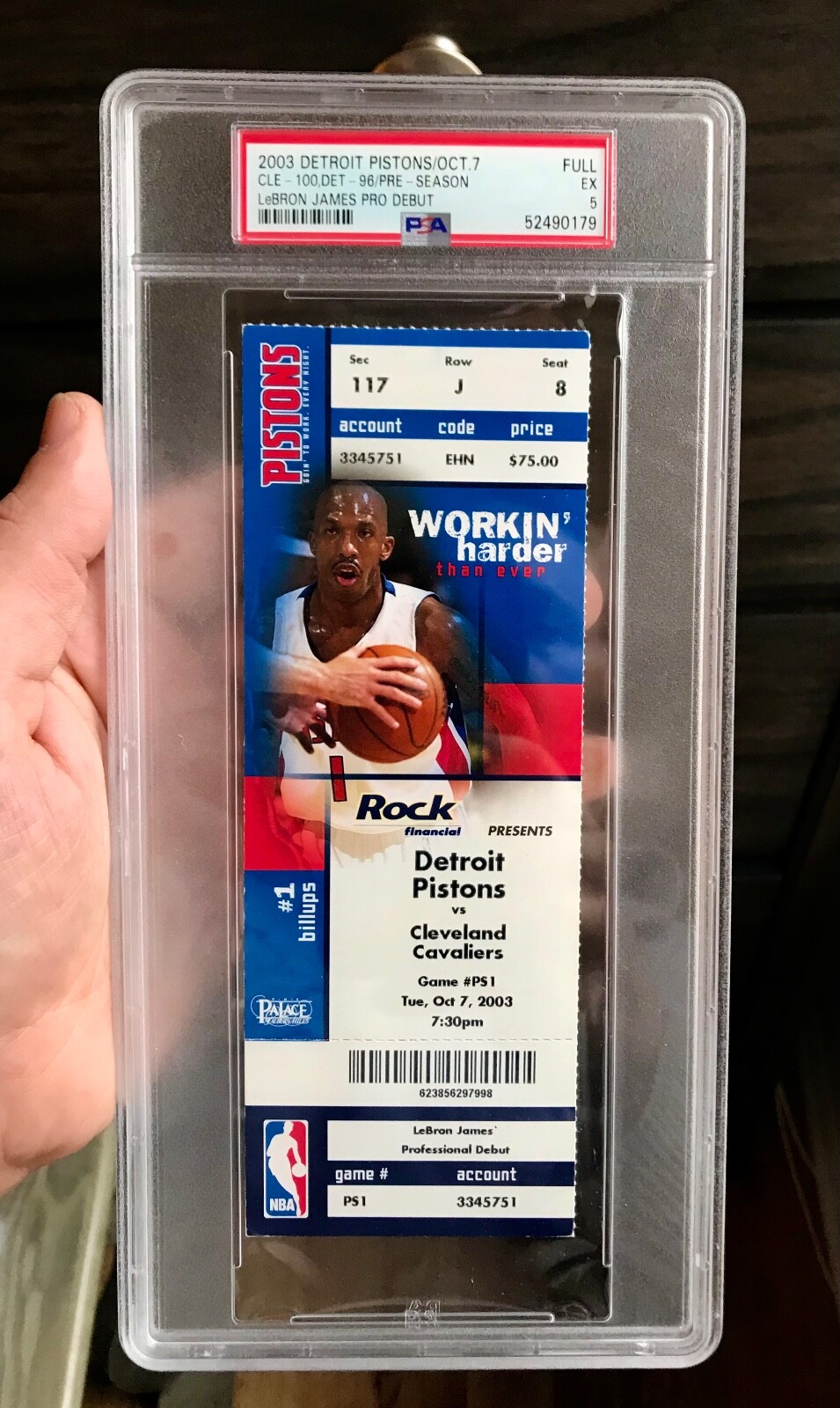 2003 LeBron James Pro Debut Full Ticket Stub Cleveland Cavaliers ...