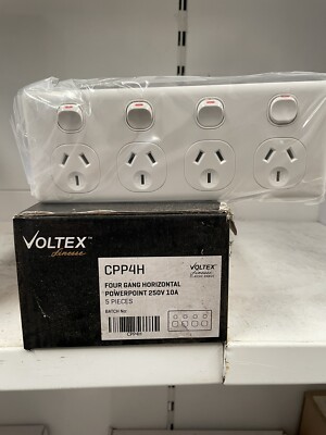 Quad 4 Gang Power Point Outlet Socket GPO Surface socket Mount ...