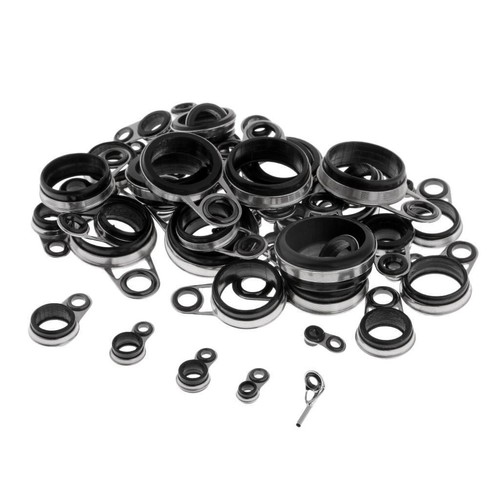 49Pcs Telescopic Fishing Rod Guide Tip Repair Kit Rod Eye Rings Guide ...