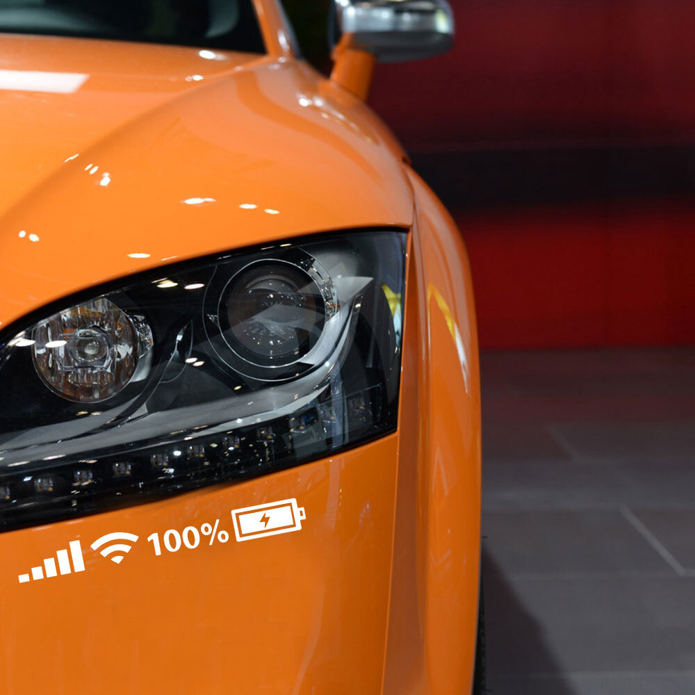 Funny Wifi Battery Level Signal Reflective Car Vinyl Decal Sticker ...