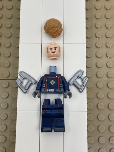 LEGO® Minifig sh873 Star Lord Dark Blue Suit with Space Guns | 76255 ...