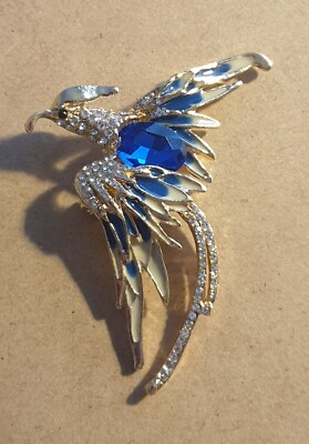 BROOCH 'PHOENIX BIRD BLUE' | eBay Australia