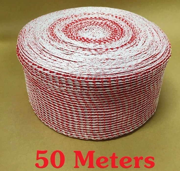 Trunet Meat Netting 180mm/48 Squares 50M Roast Red/White Super Plus ...
