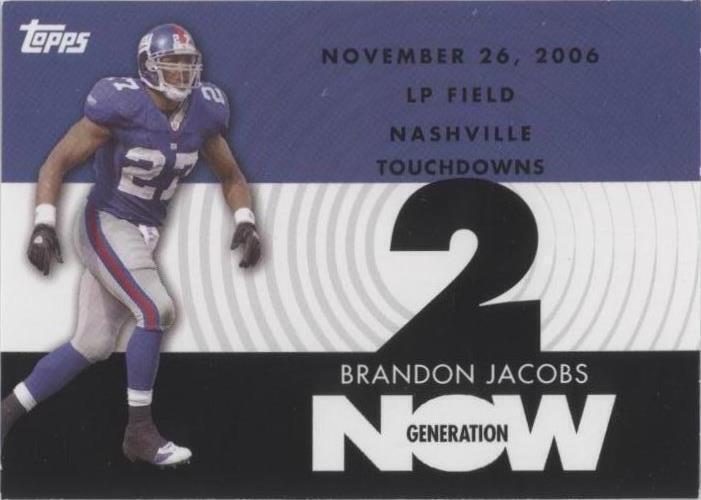 2007 Topps - Generation Now Brandon Jacobs #GN-BJ2 for sale online | eBay