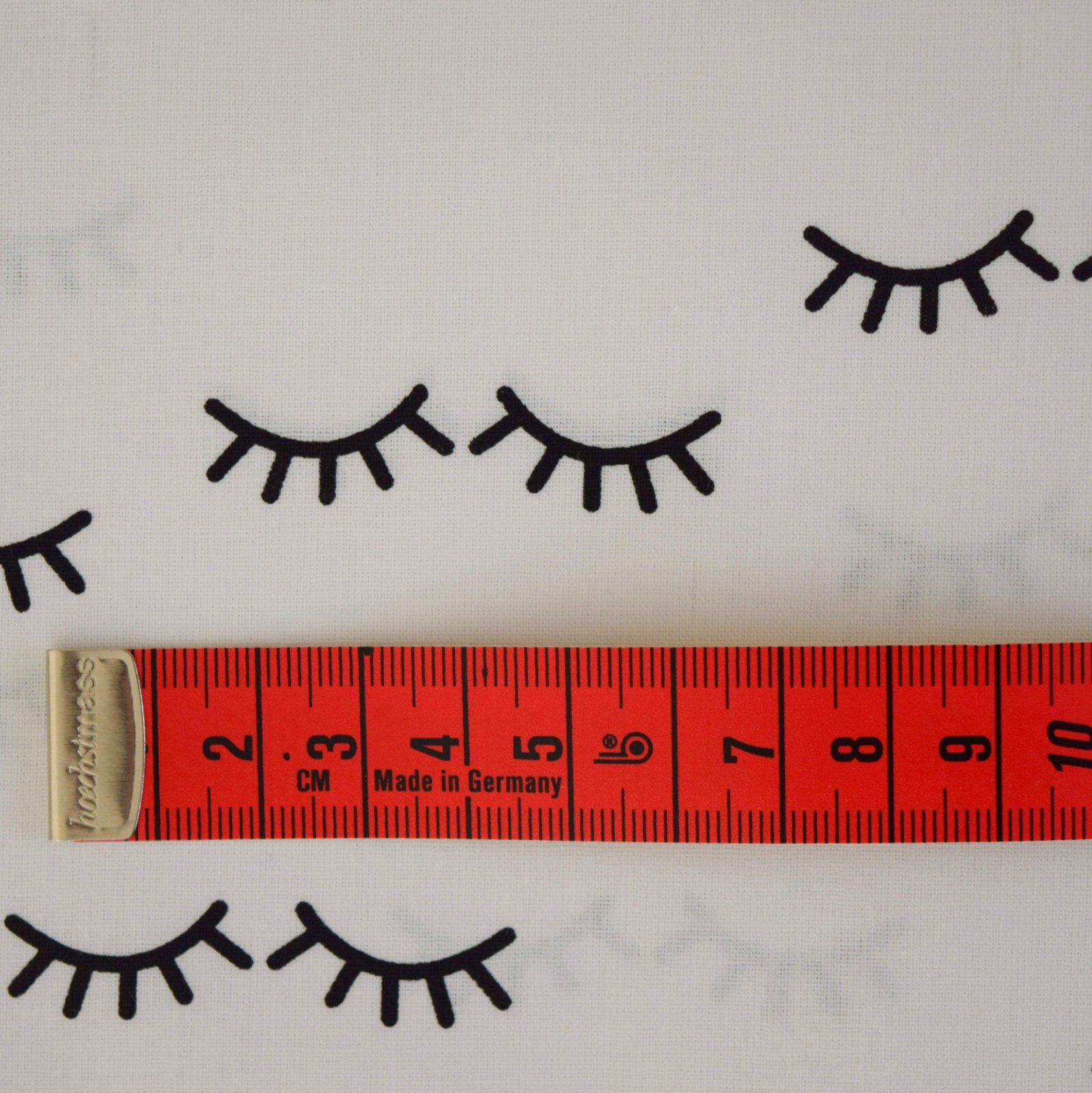 MONOCHROME COTTON FABRIC SLEEPY EYES, CROSS meter EX WIDE 160 CM 64 ...