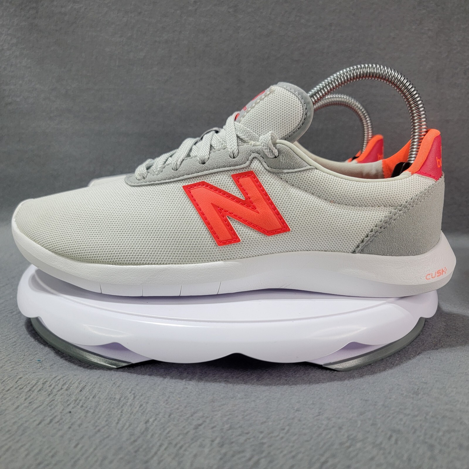Size 8.5 - Womens New Balance 514 Silver/Coral Red Cush+ Sneakers Shoes ...