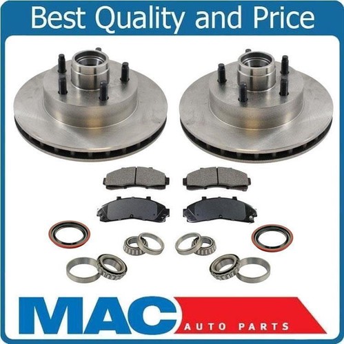 Fits 95-97 Ford Ranger Rear Wheel Drive Brake Rotors Pads Bearings Rear ...