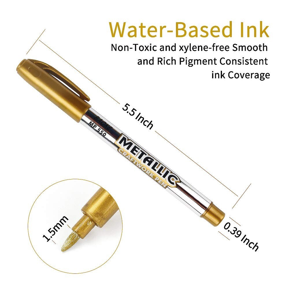 Plastic Marker Pen Gold Color Pen Wax Carving Pen Silver Pen for DIY | eBay