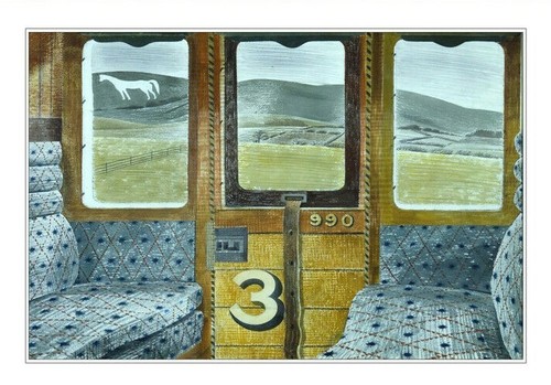 Eric Ravilious Train Landscape FRAMED WALL ART POSTER PAINTING PRINT 4 ...