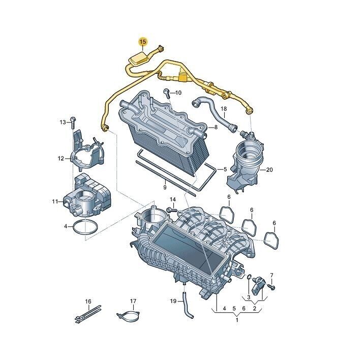 VOLKSWAGEN 1.0 TSI EVAP Pipe N80 Valve 04C133352BN GENUINE for sale ...