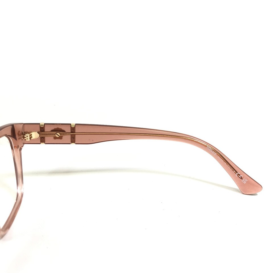 Versace Eyeglasses Frames MOD.3344 5434 Clear Pink Gold Medusa Logos 52 ...