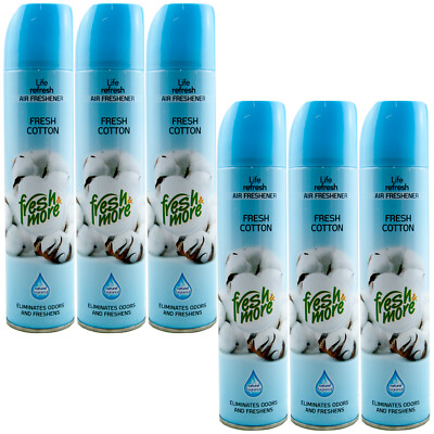 Fresh & more Air Freshener Spray Fresh Cotton 6 X 300ml ...